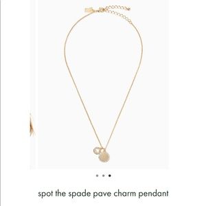 kate spade | Jewelry | Kate Spade Spot The Spade Pave Charm Pendant ...
